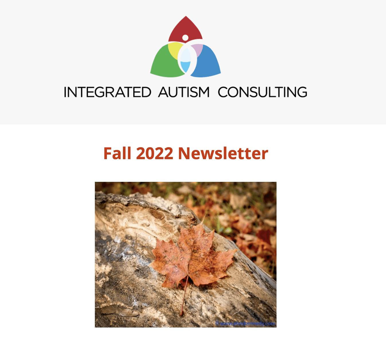 IAC Fall Newsletter - Integrated Autism Consulting
